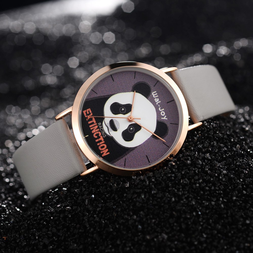 Leather-band Panda Quartz Women Watch - Panda Online Buy
