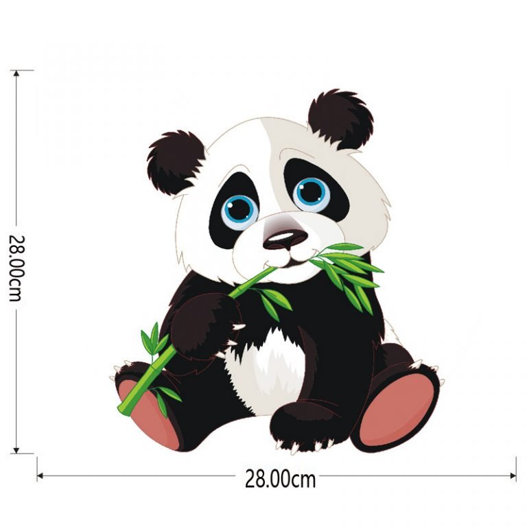 Panda and Bamboo Wall Sticker - Panda Online Buy